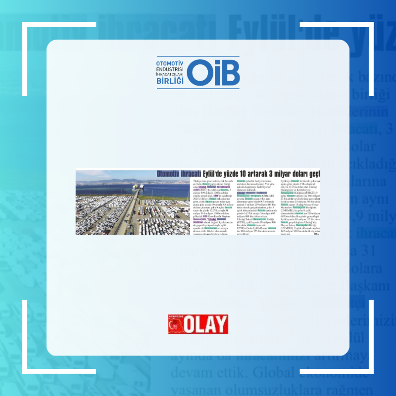 OİB EKİM AYI BASIN YANSIMALARI